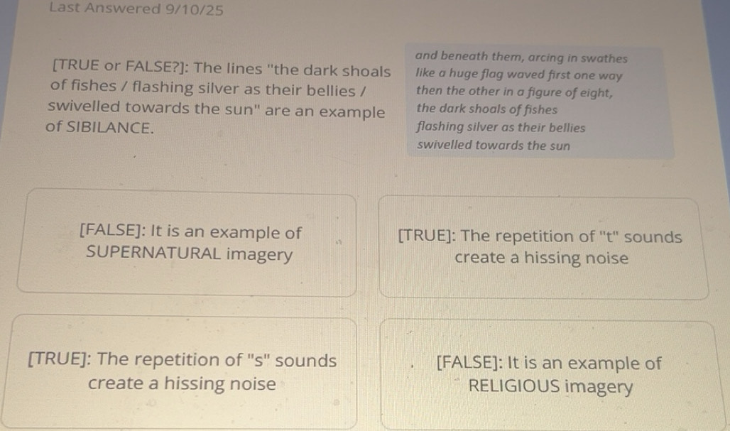 Solved: Last Answered 9/10/25 and beneath them, arcing in swathes [TRUE ...