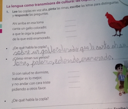 Resuelto:La lengua como transmisora de cultura: l a s L 1. Lee las ...