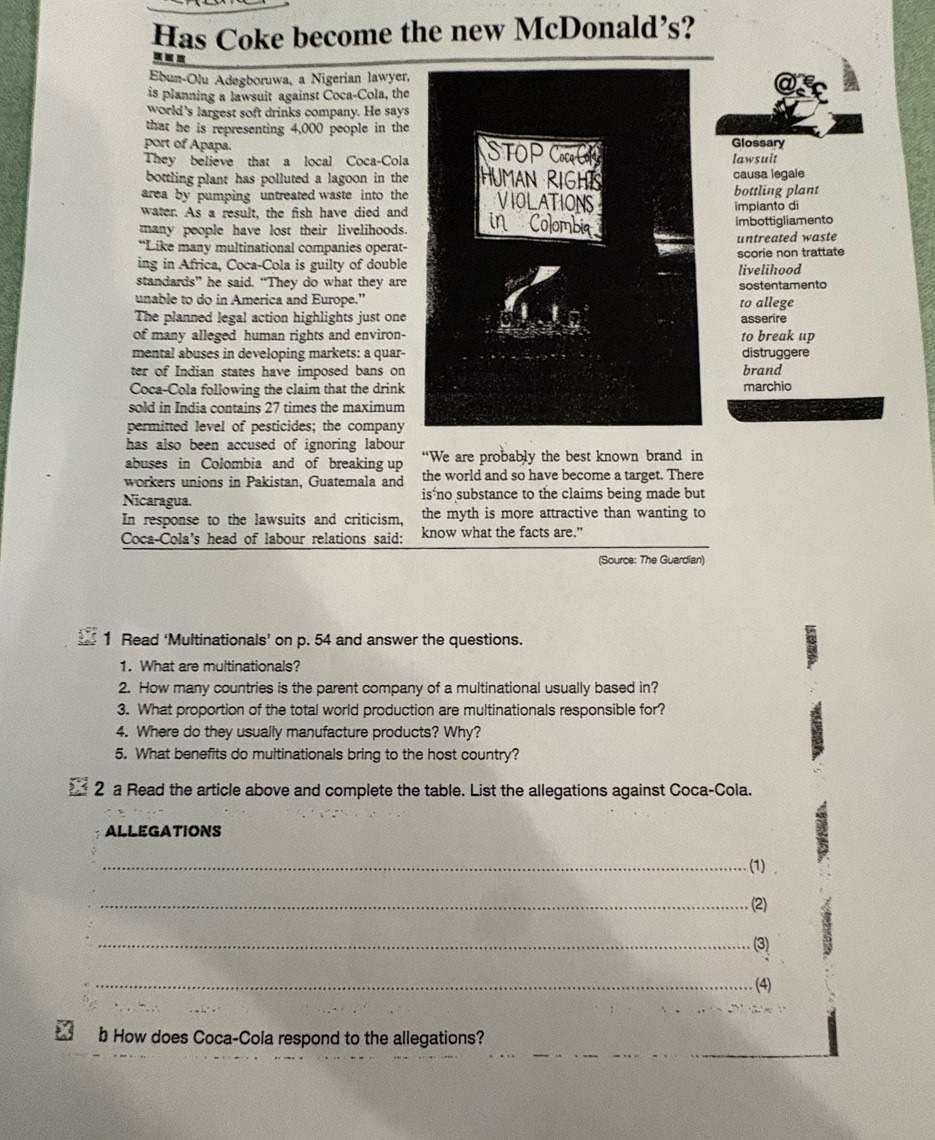 Risolto:Has Coke become the new McDonald’s? .-. Ebun-Olu Adegboruwa, a ...