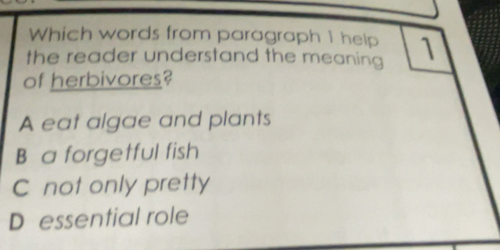 Solved: Which words from paragraph 1 help the reader understand the ...