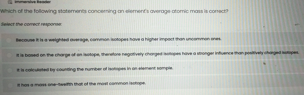 Solved: Immersive Reader Which of the following statements concerning ...