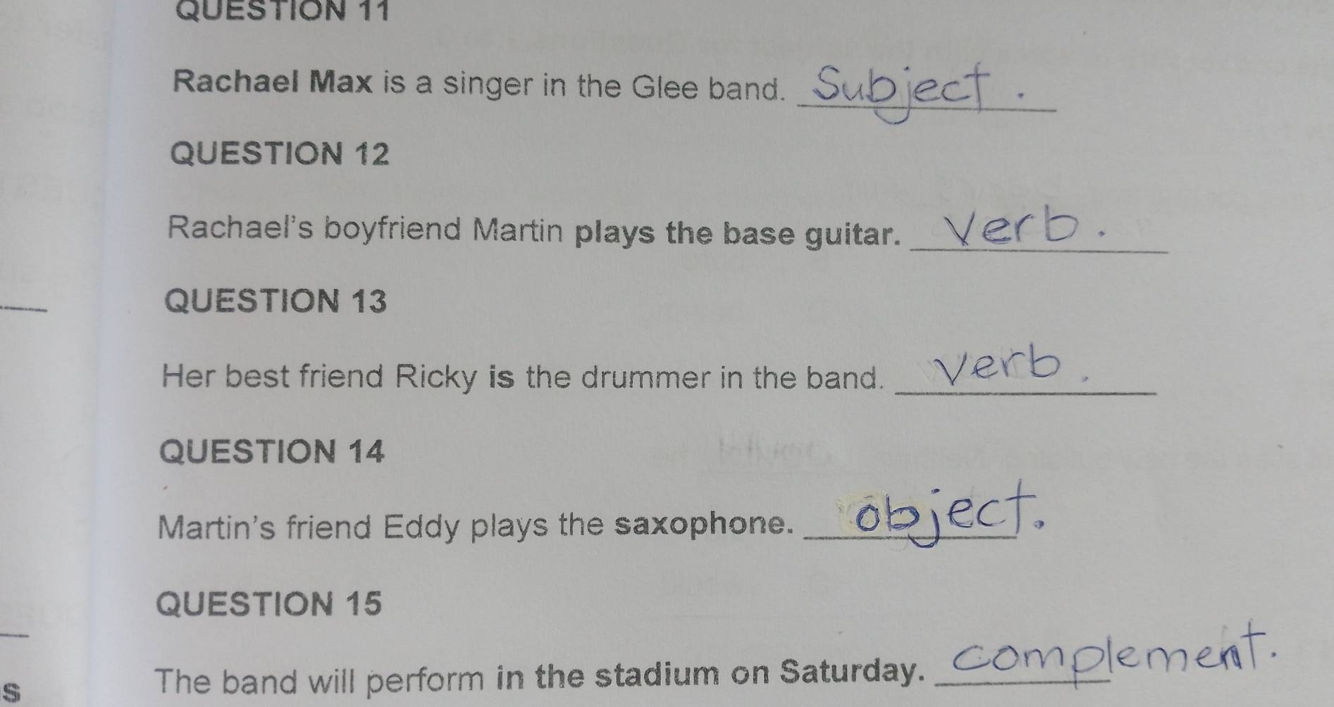 Solved: Rachael Max is a singer in the Glee band. QUESTION 12 Rachael's ...