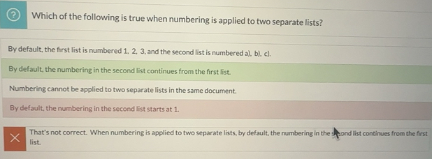 Solved: Which of the following is true when numbering is applied to two ...