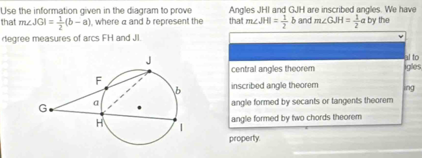 Solved: Use the information given in the diagram to prove Angles JHI ...