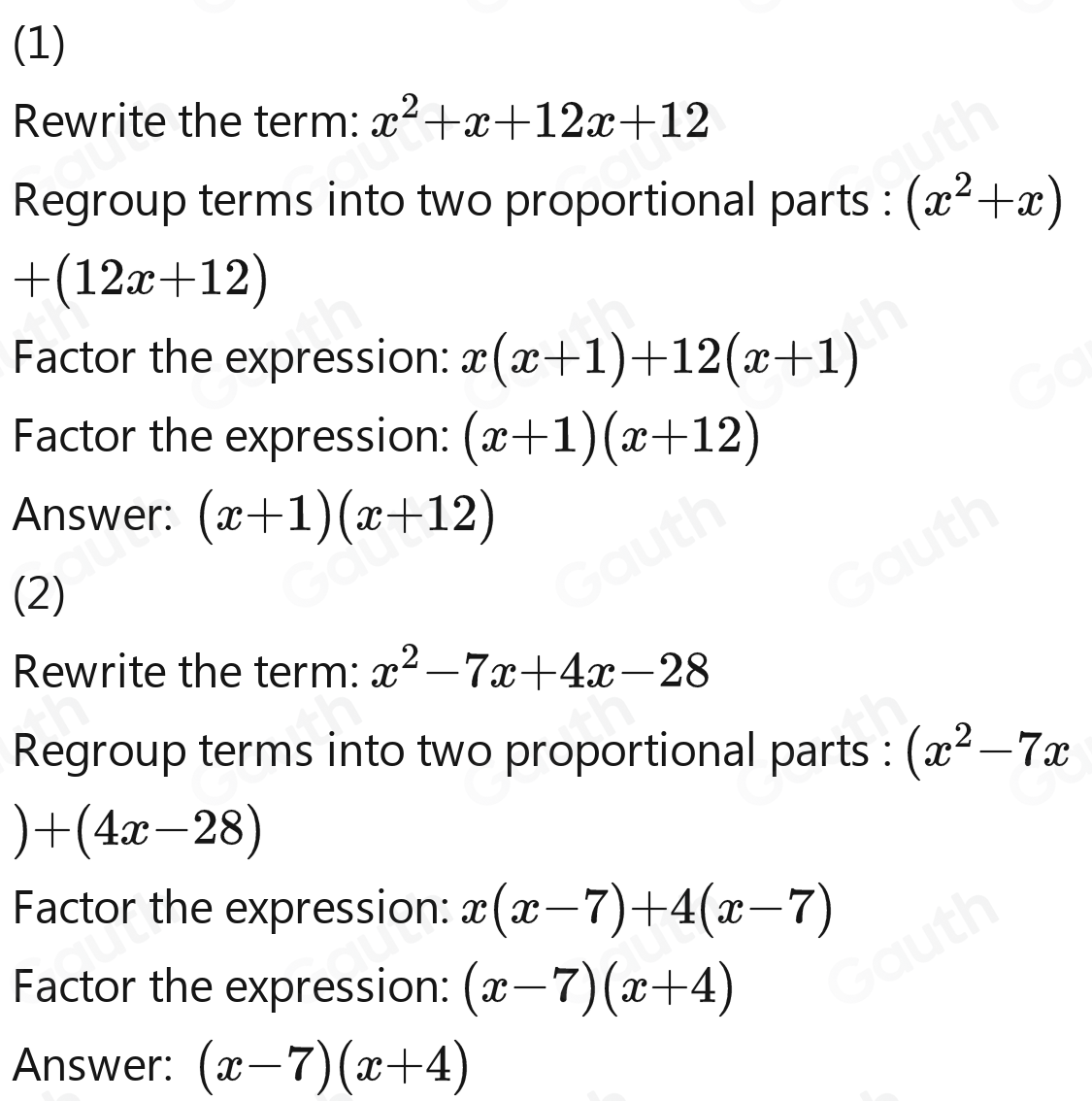 Solved: Consolidation “Why Was the Pail Pale?” Factor each of the ...