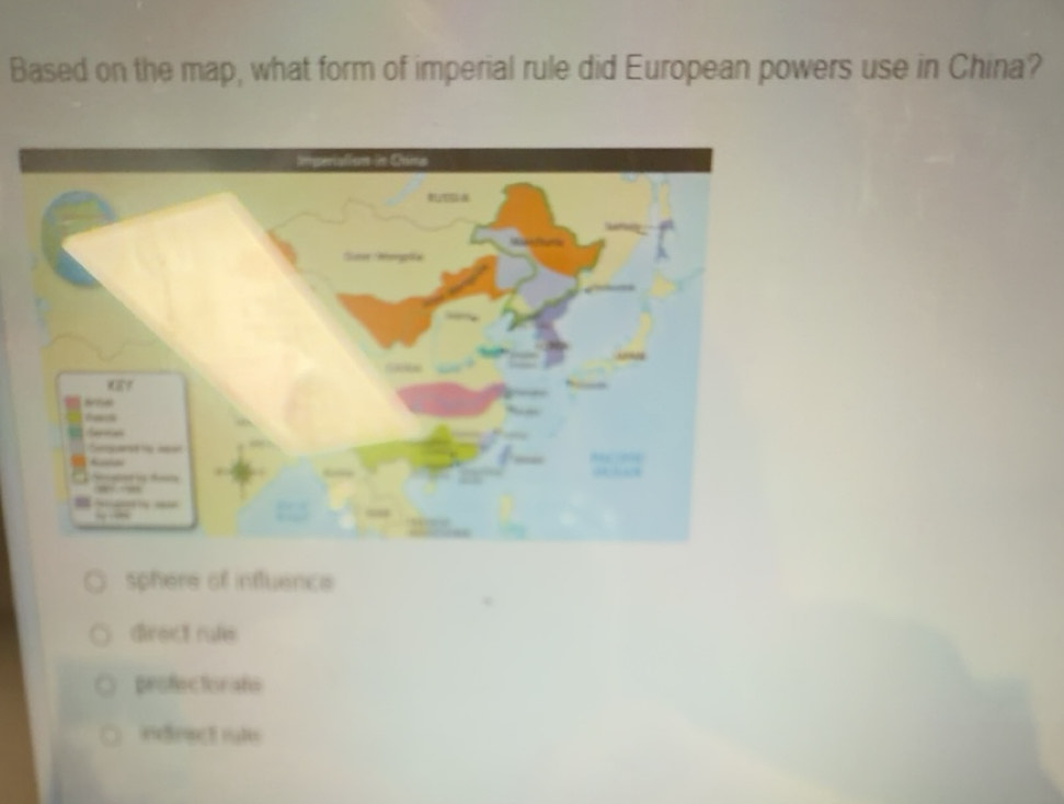 Gelöst:Based on the map, what form of imperial rule did European powers ...