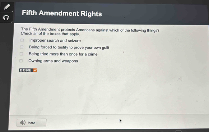 Solved: Fifth Amendment Rights The Fifth Amendment protects Americans ...