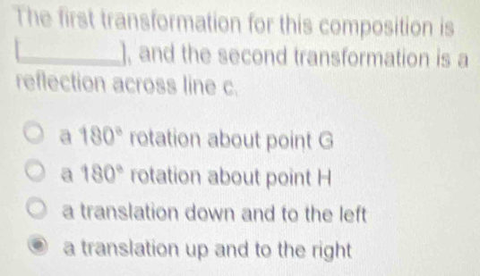 Solved: The first transformation for this composition is _], and the ...