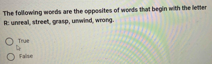 Solved: The following words are the opposites of words that begin with ...