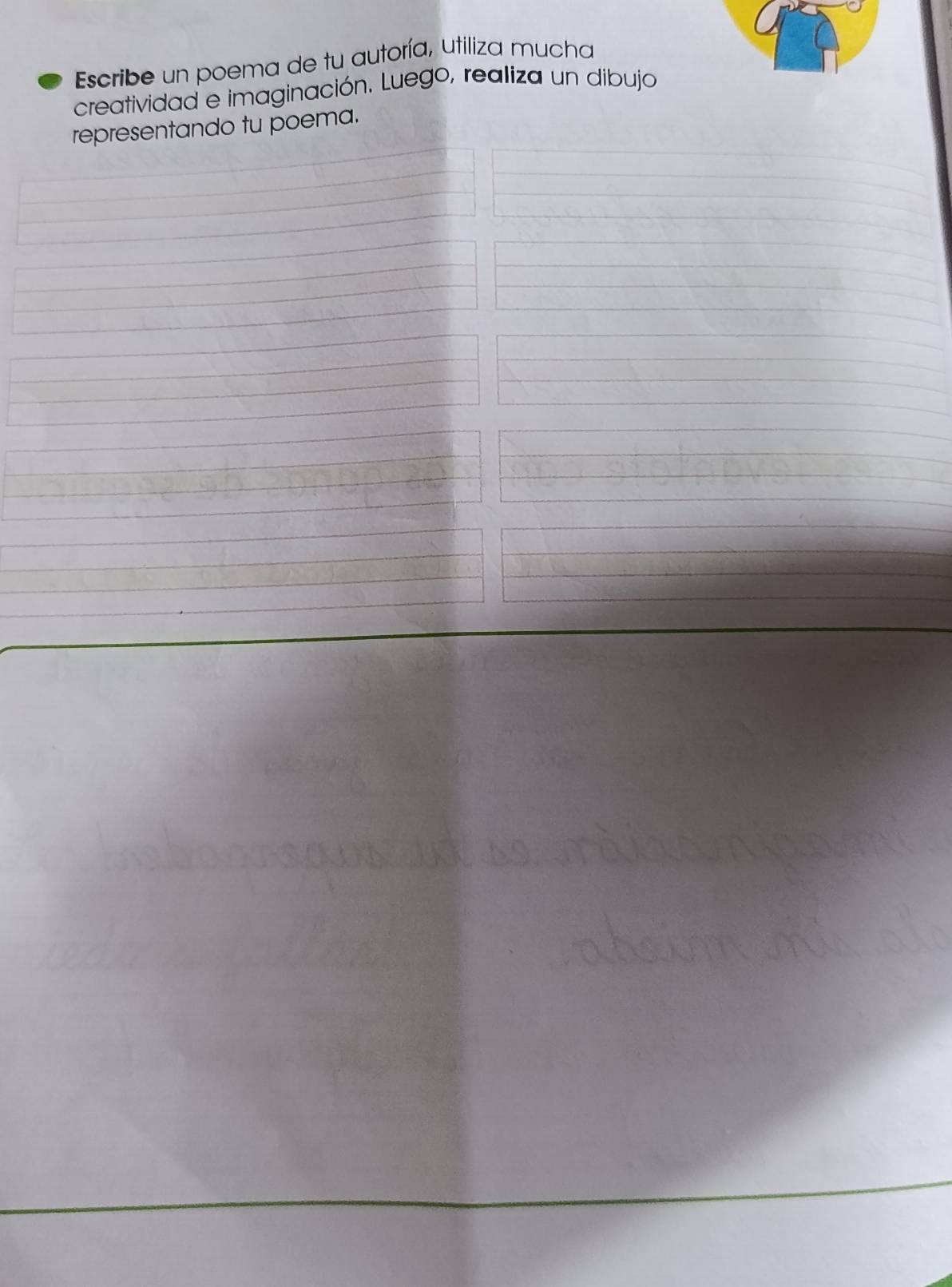 Resuelto:Escribe un poema de tu autoría, utiliza mucha creatividad e ...