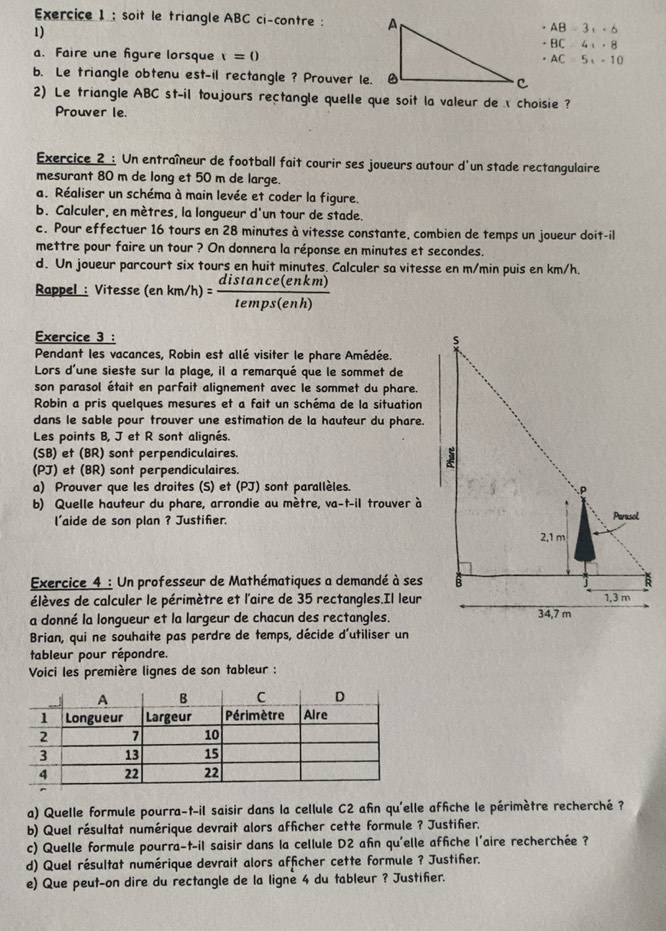 Résolu :soit le triangle ABC ci-contre : AB=3c+6 1) · BC∠ 1· 8 a. Faire ...