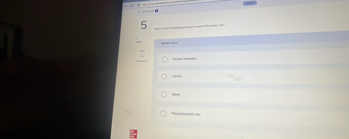 Solved: Pre Lab 5 Which of the following structures is part of the ...