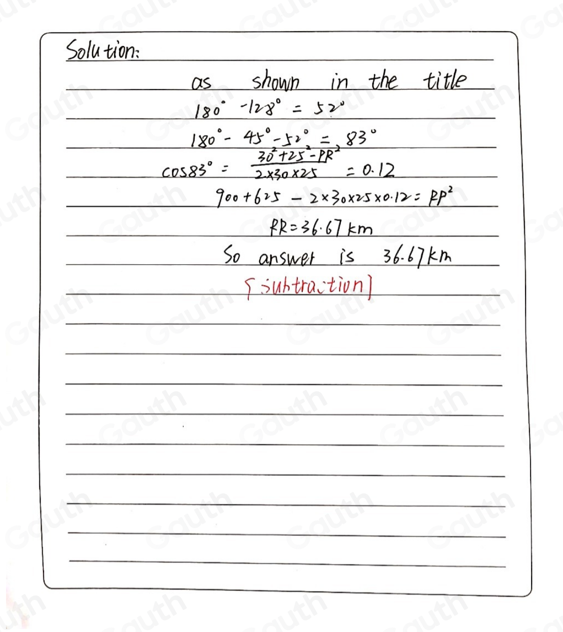 Solved: 13 10. A helicopter flies 30 km from a point P to another point ...
