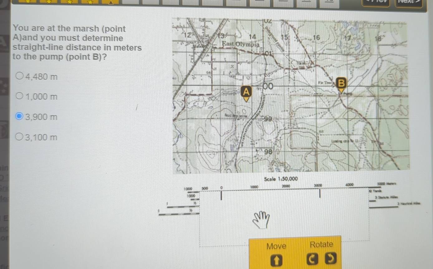 Solved: — — You are at the marsh (point A)and you must determine ...