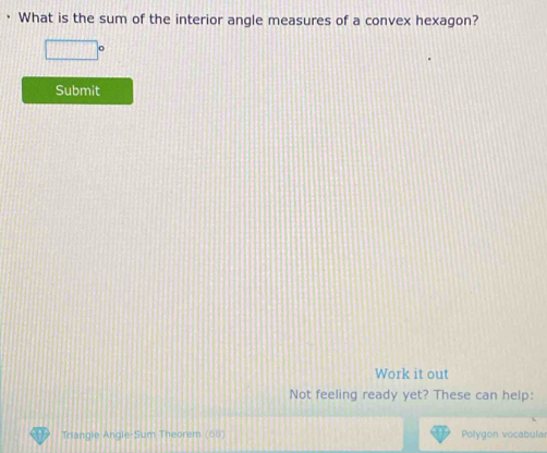 Solved: What is the sum of the interior angle measures of a convex ...
