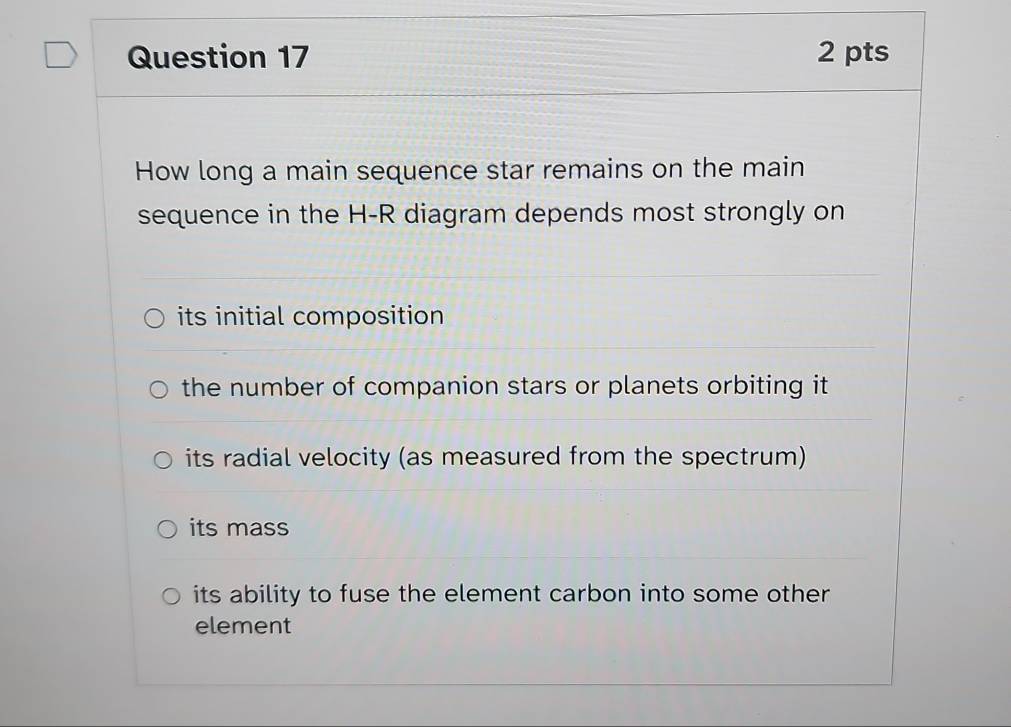 Solved: How long a main sequence star remains on the main sequence in ...
