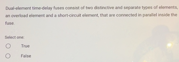 Solved: Dual-element time-delay fuses consist of two distinctive and ...