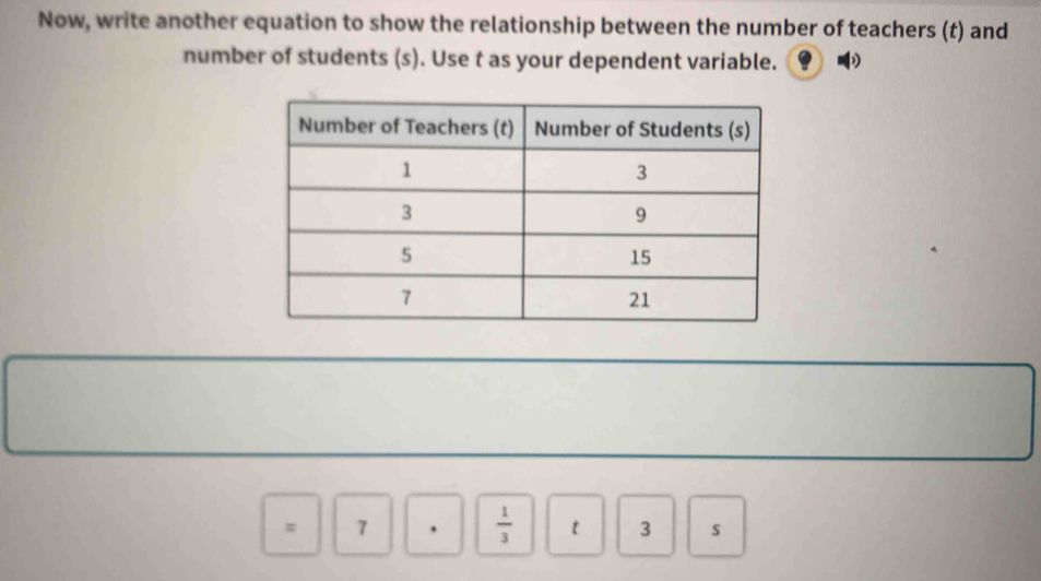 Solved: Now, write another equation to show the relationship between ...