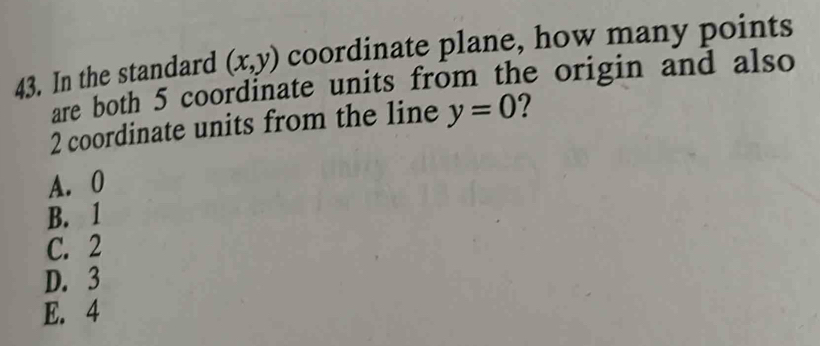 Solved: In the standard (x,y) coordinate plane, how many points are ...