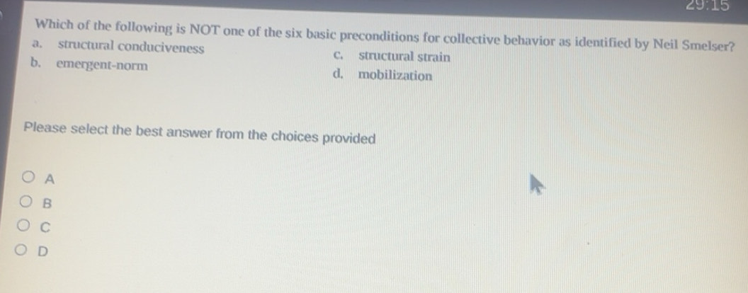 Solved: 29:15 Which of the following is NOT one of the six basic ...