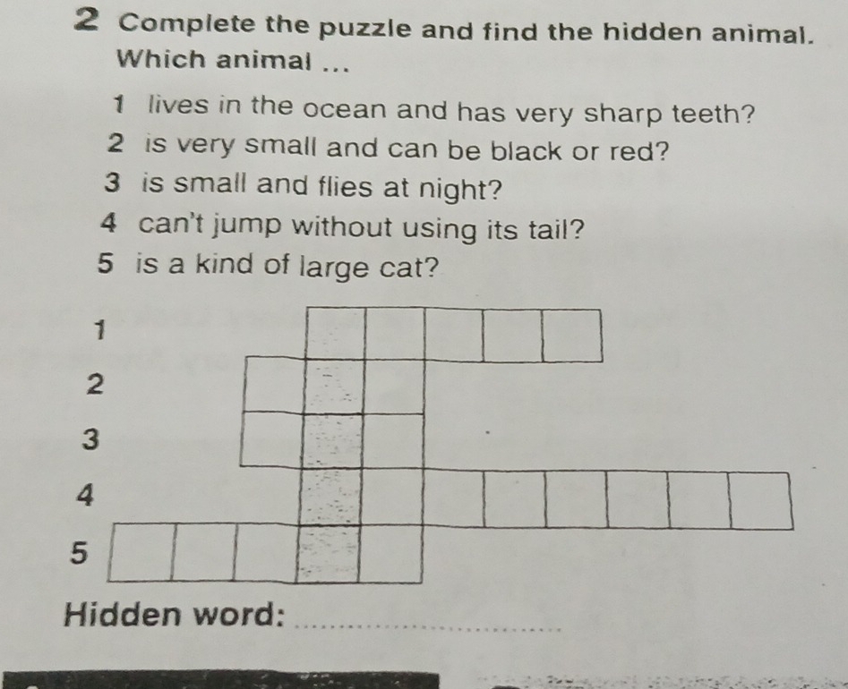 Giải quyết:Complete the puzzle and find the hidden animal. Which animal ...