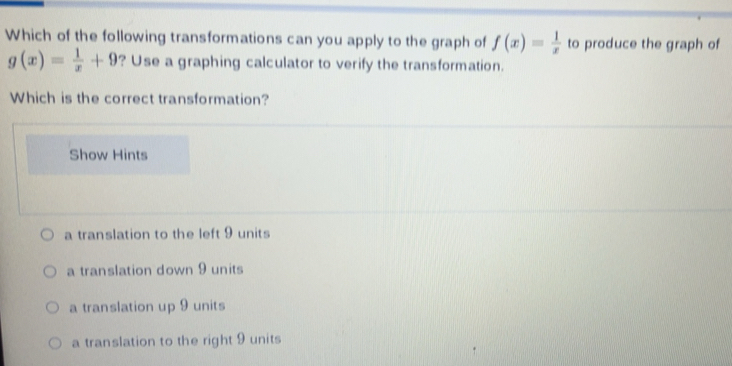 Solved: Which of the following transformations can you apply to the ...