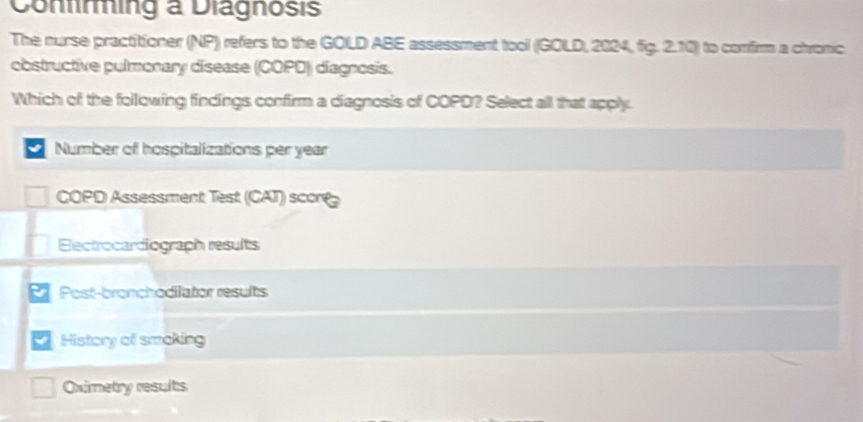 Solved: Conrming a Diagnosis The nurse practitioner (NP) refers to the ...