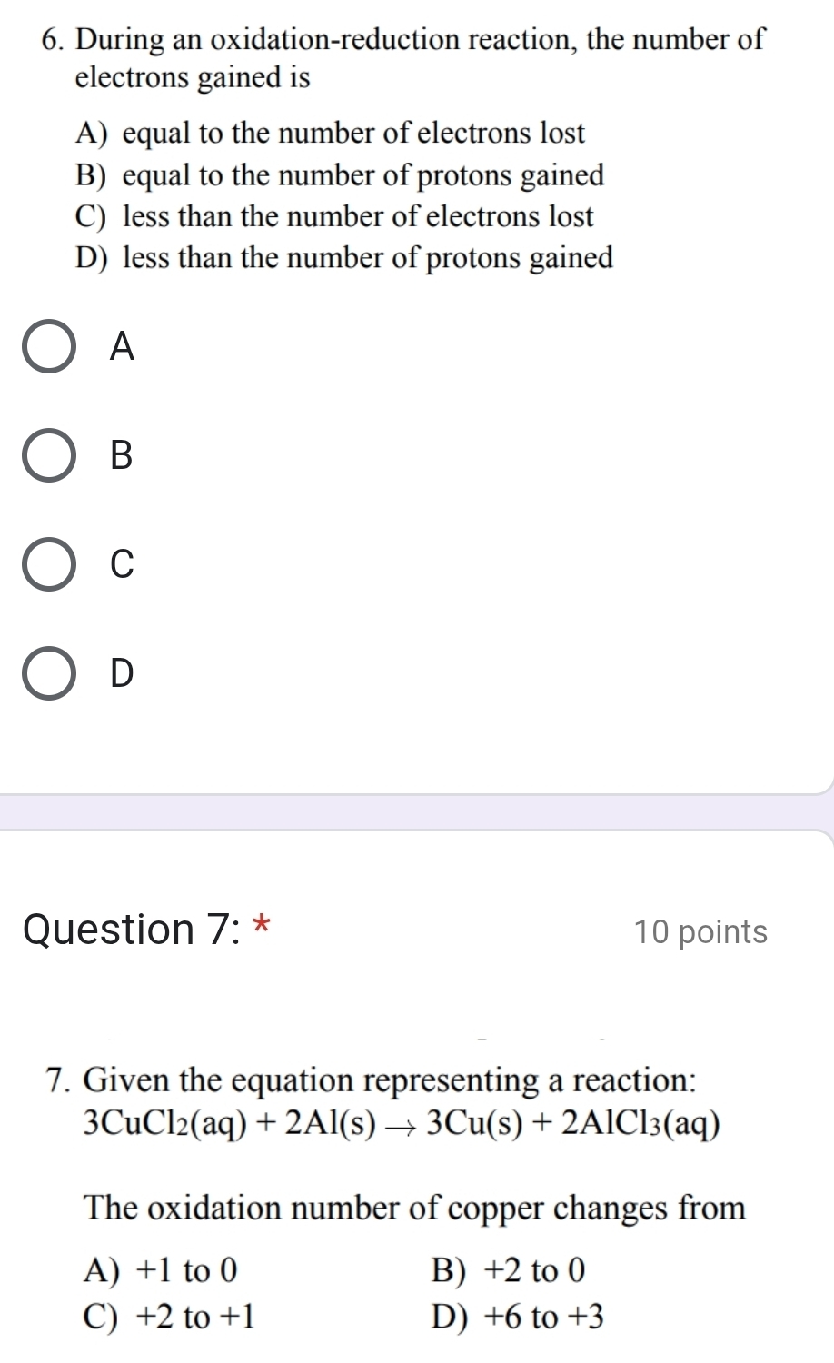 Solved: During an oxidation-reduction reaction, the number of electrons ...