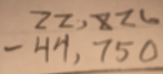 Solved: beginarrayr 22,826 -44,750 hline endarray [Math]