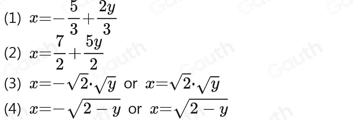 Solved: Постройте график линии, заданной уравнением: 1) 3x-2y+5=0 2) 2x-5y=7 3) -x^2+2y=0; 4) 3y ...