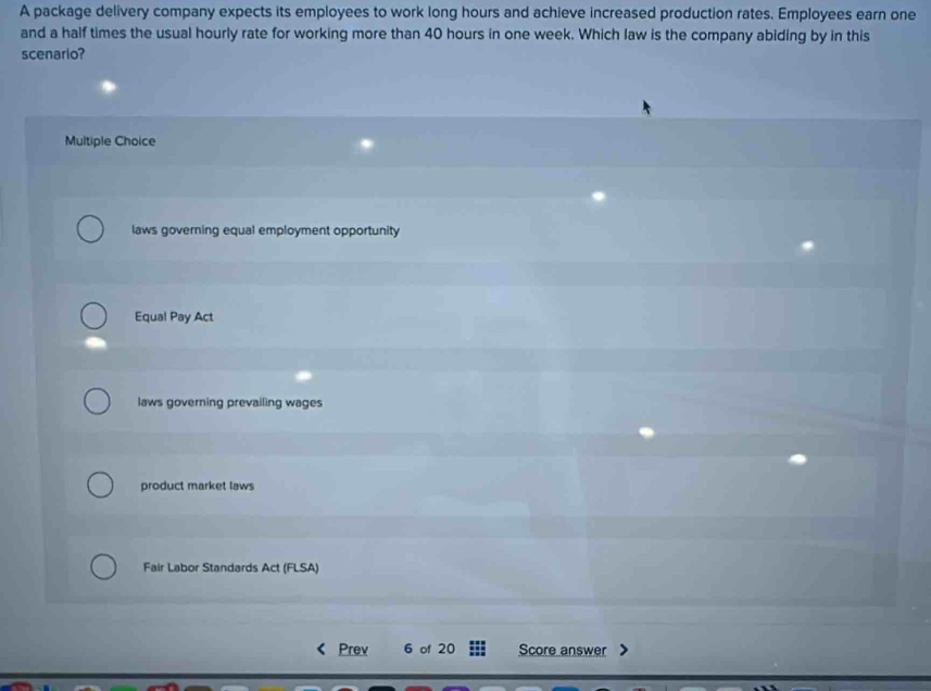 Solved: A package delivery company expects its employees to work long ...