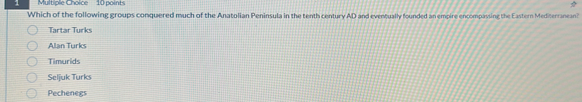 Solved: Which of the following groups conquered much of the Anatolian ...