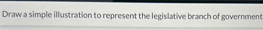 Solved: Draw a simple illustration to represent the legislative branch ...