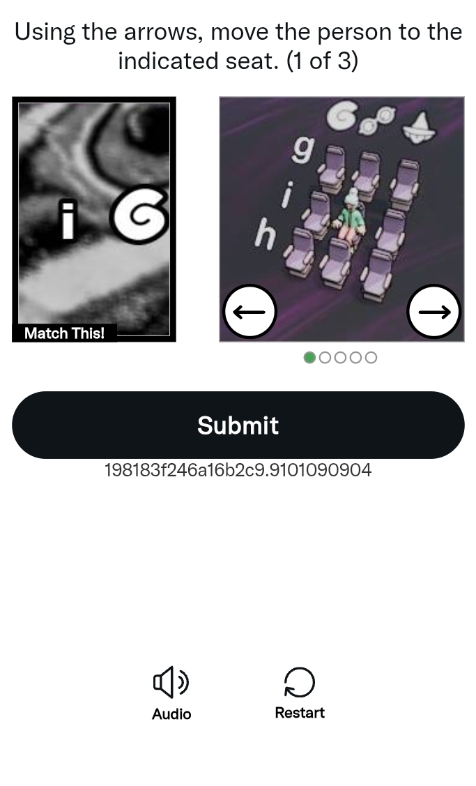 Solved: Using the arrows, move the person to the indicated seat. (1 of 3) Submit 198183f246a16b ...