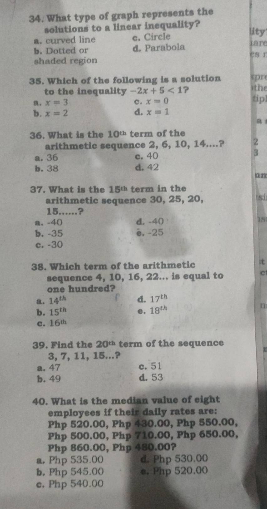Solved: What type of graph represents the solutions to a linear ...