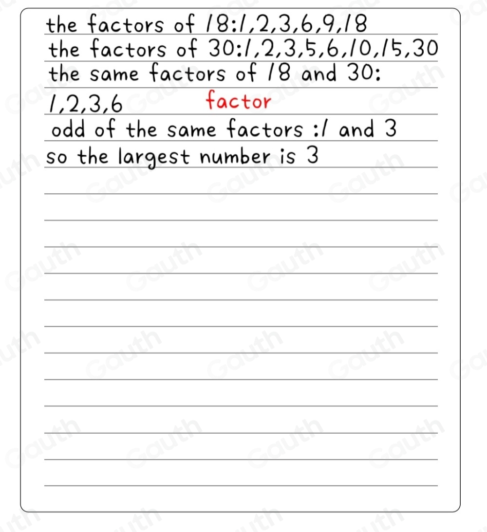 Solved: Rowan thinks of a number. His number is a factor of both 18 and ...