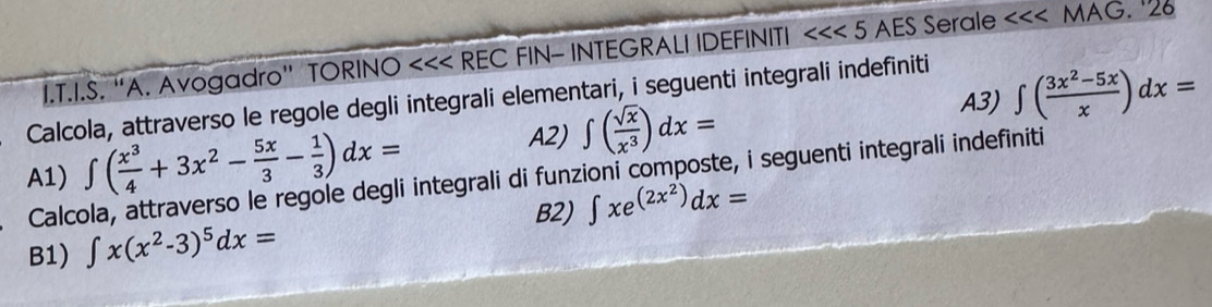 Risolto:“A. Avogadro” TORINO