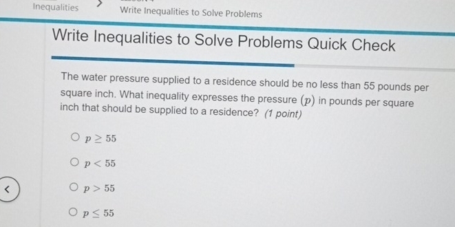 Solved: Inequalities Write Inequalities to Solve Problems Write ...