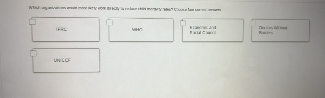 Solved: Which organizations would most likely work directly to reduce ...