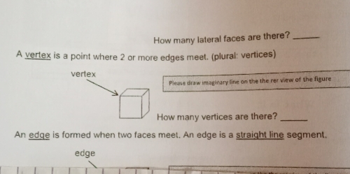 Solved: How many lateral faces are there? A vertex is a point where 2 ...