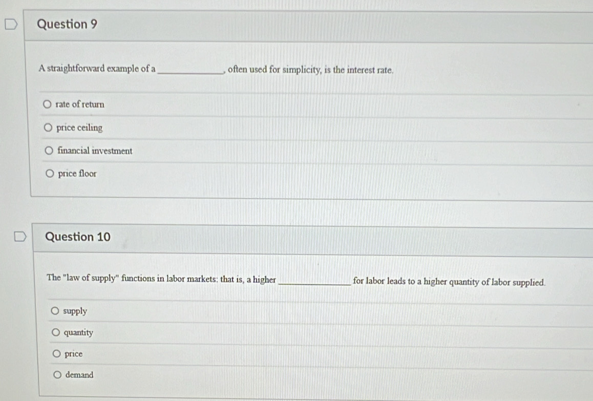 Solved: A straightforward example of a_ , often used for simplicity, is ...
