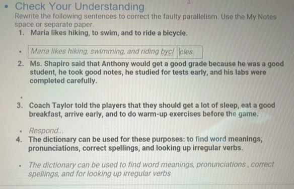 Solved: Check Your Understanding Rewrite the following sentences to correct the faulty ...