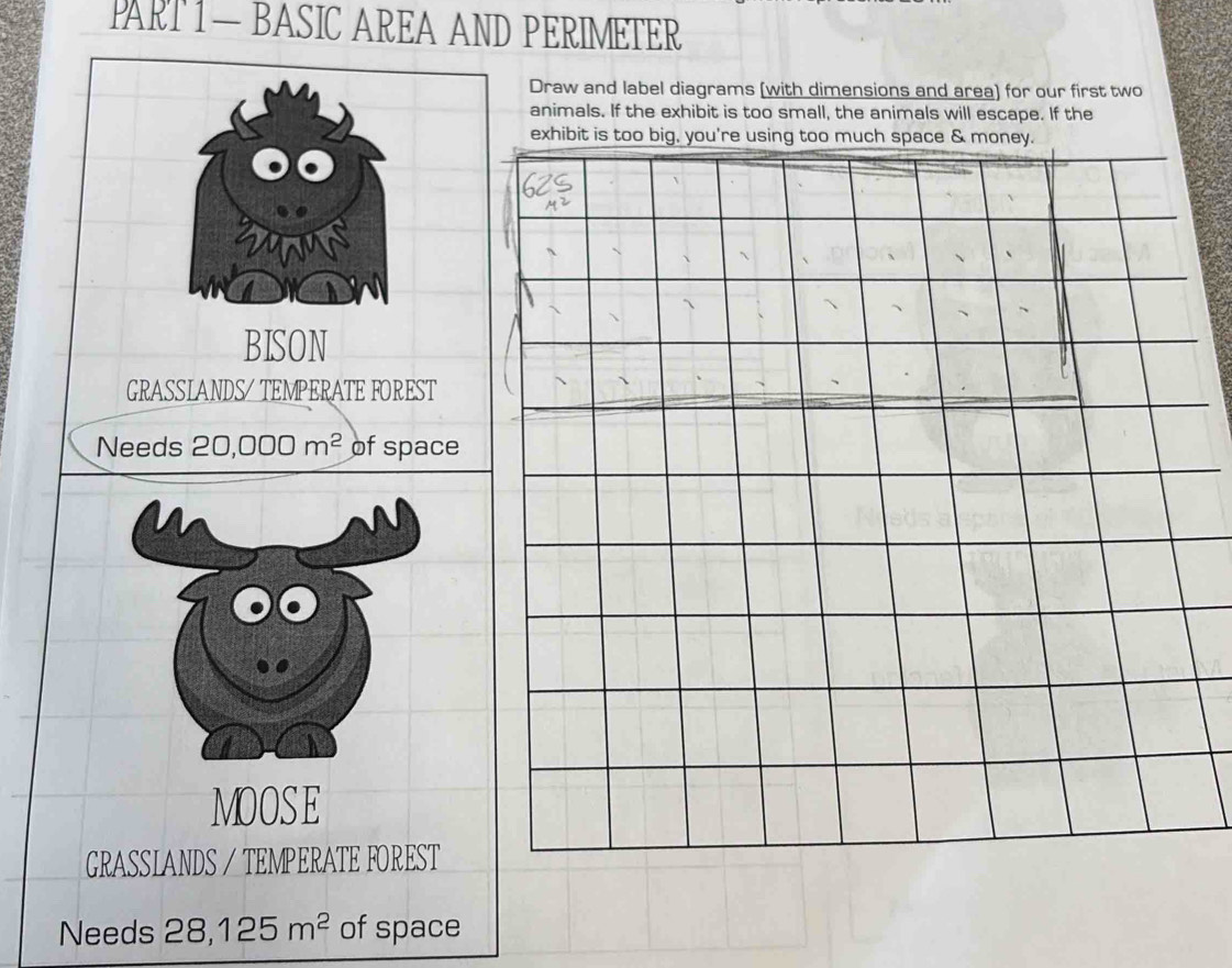 Solved: PART 1— BASIC AREA AND PERIMETER Draw and label diagrams (with ...