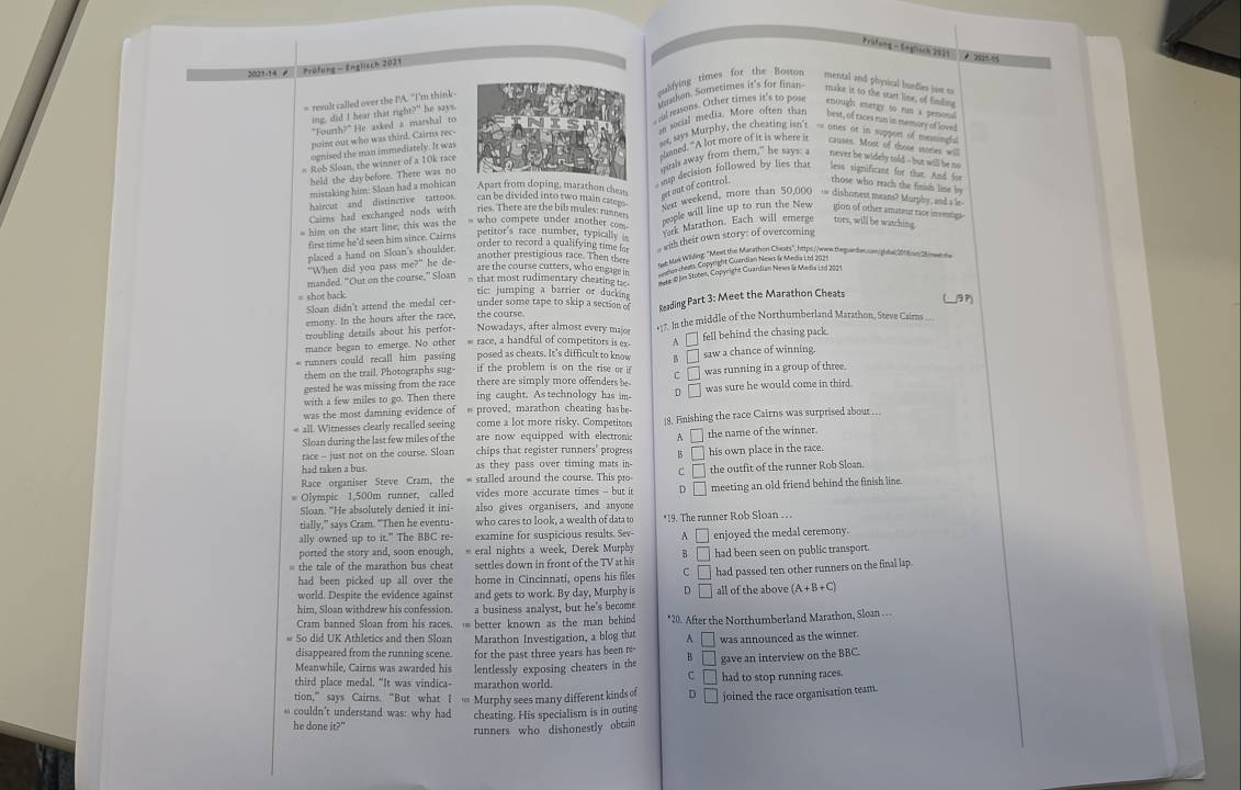 Gelöst:Tifaç o Saguo 11 ' 205 8 2021-54 Profung - Englisch 2021 ...