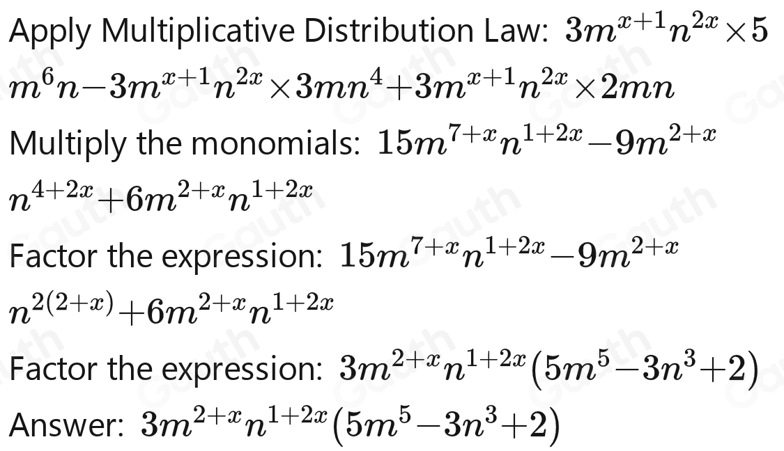 Resuelto:Efectué la siguiente multiplicación algebraica y correcta. (5m ...