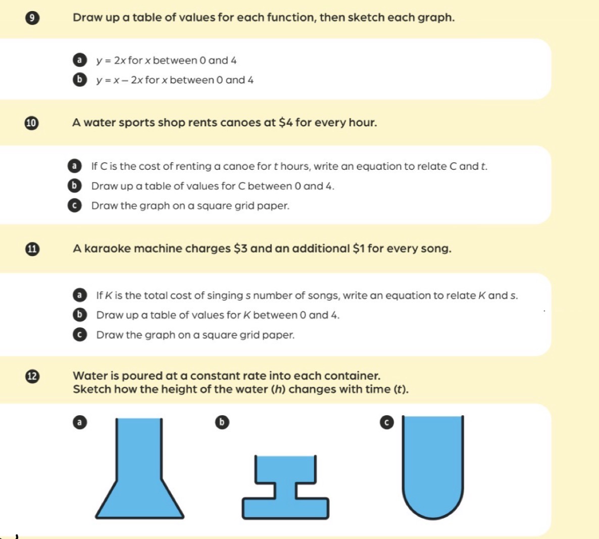 Telah dijawab:Draw up a table of values for each function, then sketch ...