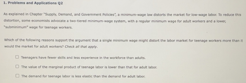 Solved: Problems and Applications Q2 As explained in Chapter “Supply ...