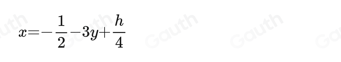 Solved: Make x the subject of h=4(x+3y)+2 You may use the flowchart to ...