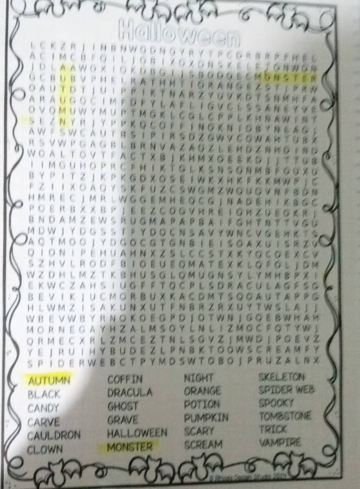 Resuelto:Halloween L C K Z R J IΝ BN W O D N G YR Y T F C G RB R PF RE ...