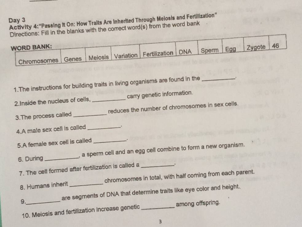 Solved: Day 3 Activity 4:“Passing It On: How Traits Are Inherited ...